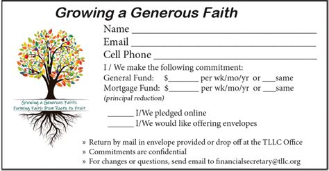 Image result for Stewardship Pledge Card Examples