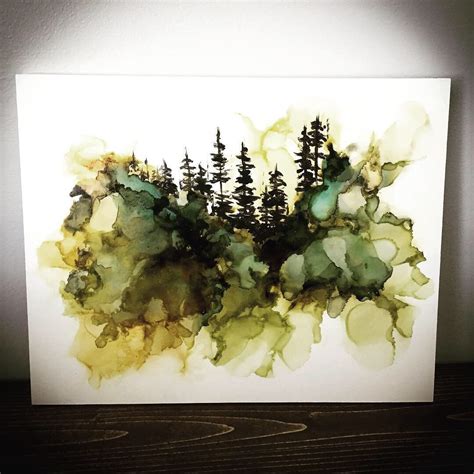 Image result for Painting Landscape Using Alcohol Inks