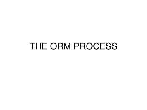 Image result for ORM Process Steps