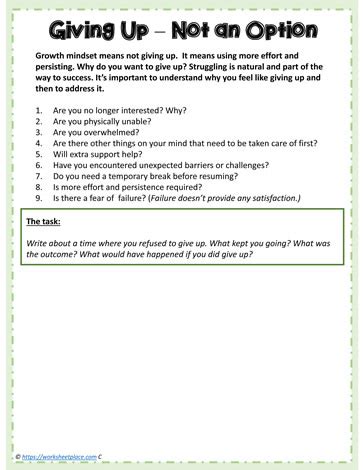 Image result for Object Lesson Not to Give Up