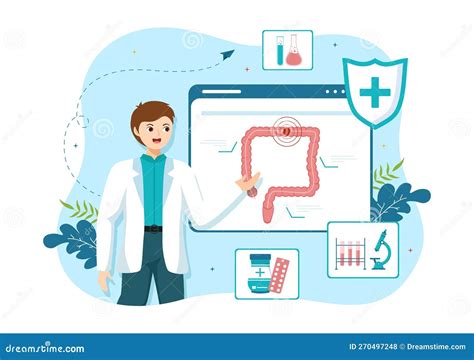 Proctologist or Colonoscopy Illustration with a Doctor Examines of the ...