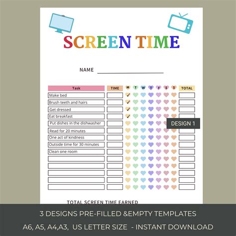 Image result for Visual Timetable for Screen Time Use