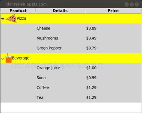 Image result for Tkinter TreeView Row Background Color in Python