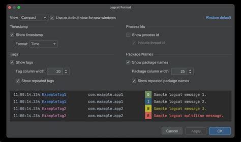 Image result for Android Logcat Format