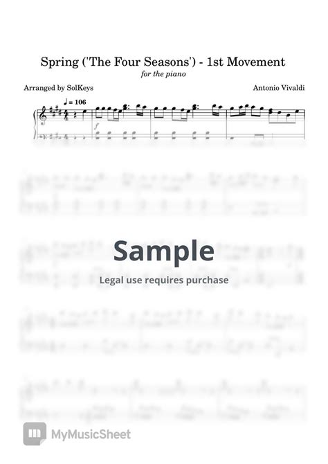 Image result for Vivaldi Spring Cello Sheet