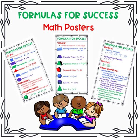Image result for Variable Basic Formulas for Kids Poster