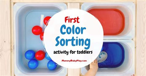 First Color Sorting Activity For Toddlers - Mommy Baby Play
