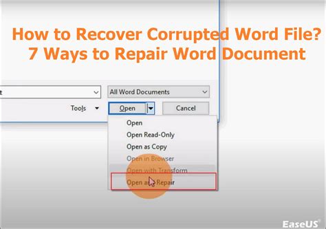Image result for Word Document Corrupted File