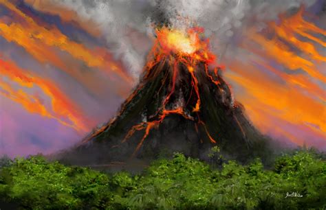 Image result for Volcano Art Lesson