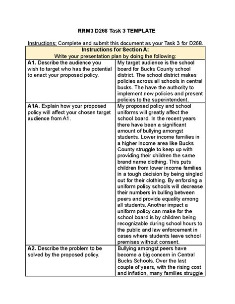 Image result for D268 Task 3 Examples