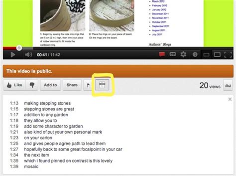 Image result for YouTube Transcript Button
