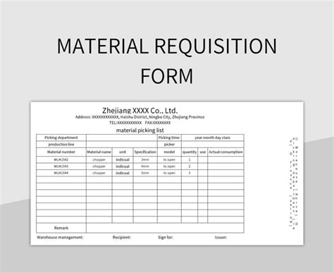 Image result for Material Requisition Form