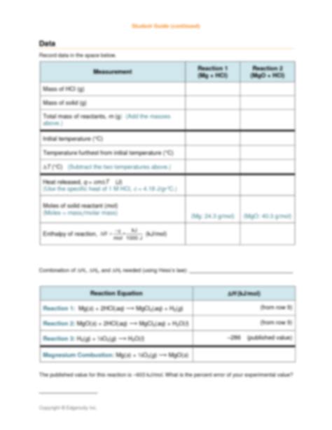Image result for Lab Enthalpy Student Guide