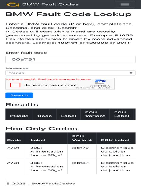 Image result for BMW 480A Fault Code