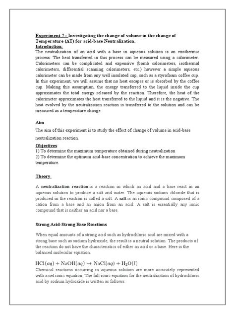 Image result for How to Graph Acid-Base Neutralization with Time and Temperature