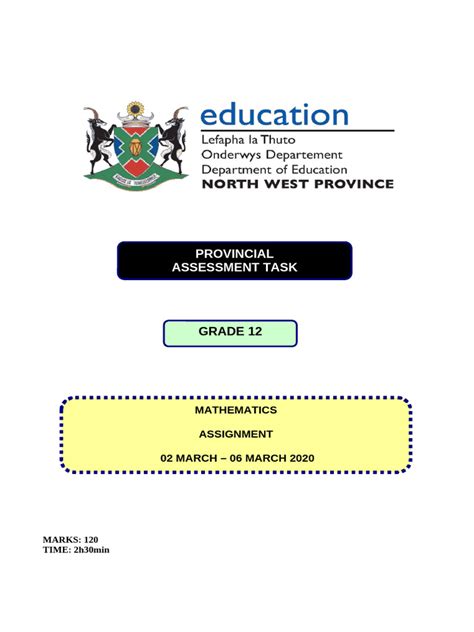 Image result for Grade 12 Maths Assignment