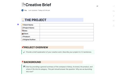 Image result for Design Brief Examples