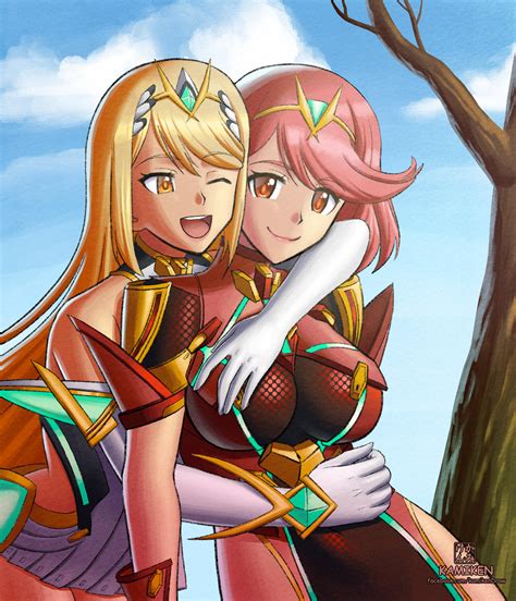 Image result for Pyra X Mythra deviantART
