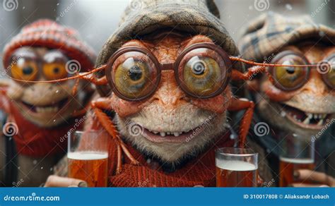 Three Funny Cartoon Cockroach Characters. 3d Illustration Stock ...