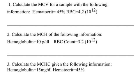 Image result for MCV Calculation