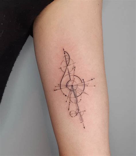 19 Treble Clef Tattoo Designs That Hit All The Right Notes