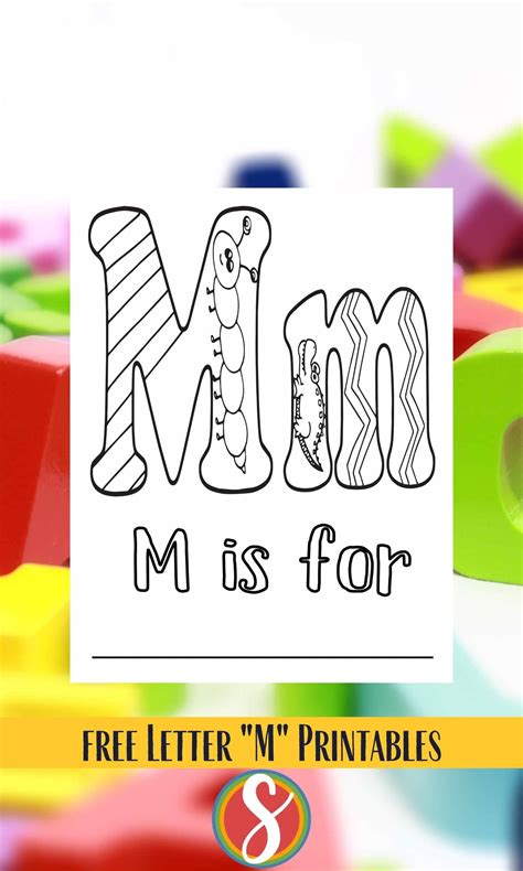 Image result for Coloring Block Letters Printable M