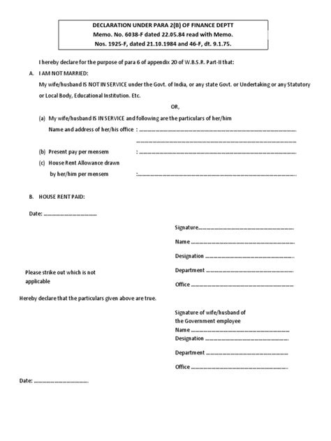 Image result for HRA Self Declaration Form