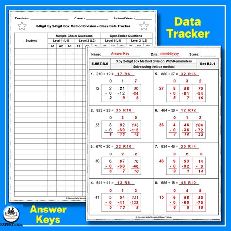 Image result for Box Method Division Worksheets PDF