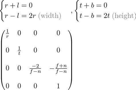 Image result for 3D Graphics Projection Matrix