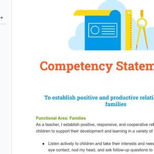 Image result for Competency Statement 6 CDA