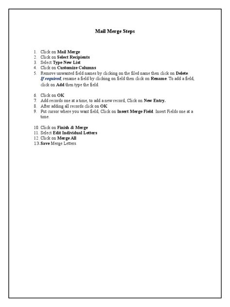 Image result for Tutorial for Mail Merge