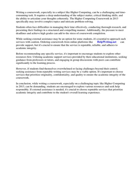 Image result for Higher Computing Assignment