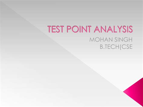 Image result for Test Point Analysis