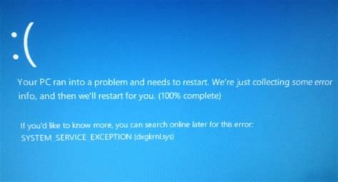 Image result for Blue Screen Error System Service Exception