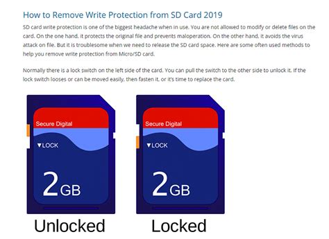 Image result for How to Turn Off Write Protection On SD Card