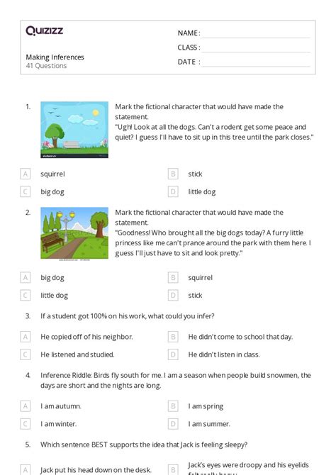 Image result for Making Inferences Grade 1 Worksheet