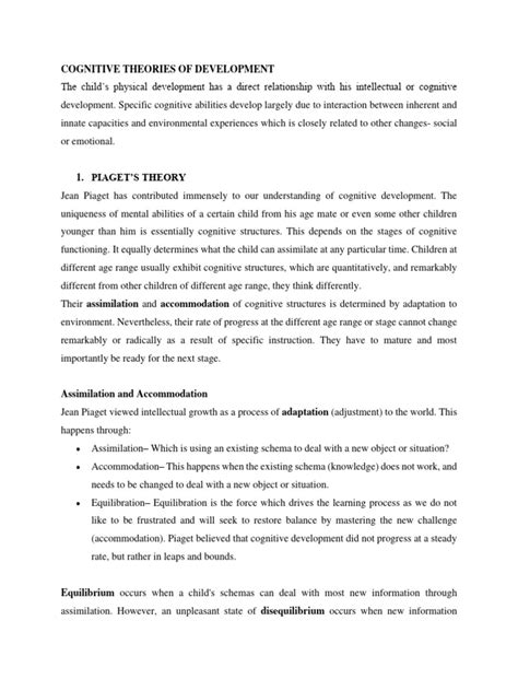 Cognitive Theories of Development | PDF | Learning | Mental Processes