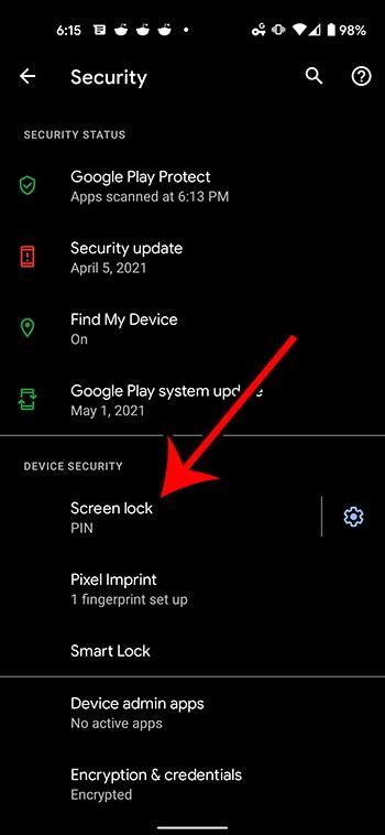 Image result for Google Pixel 2 Remove Pin Lock