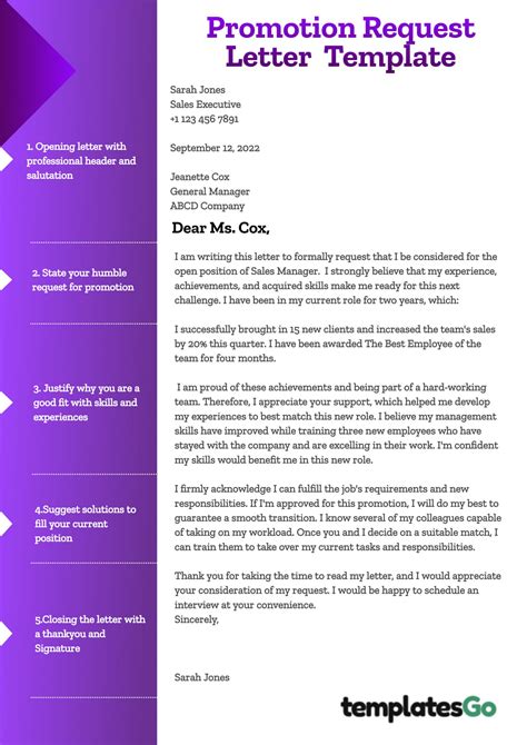 Image result for Promotion Request Letter Format