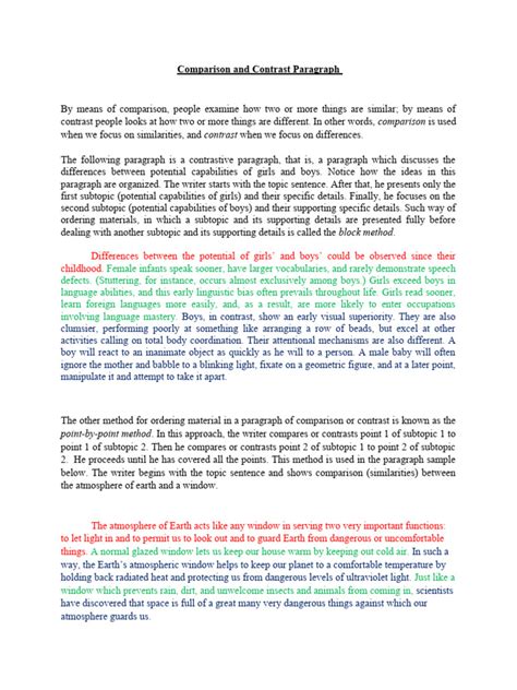 Image result for Comparison Paragraph