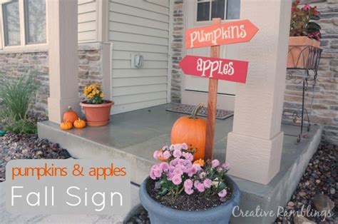 Pumpkins and Apples Front Porch Sign - Creative Ramblings