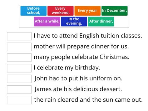 Image result for Fronted Adverbial of Time Examples