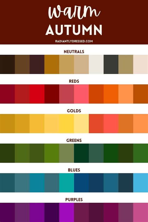 Autumn color palette – Artofit