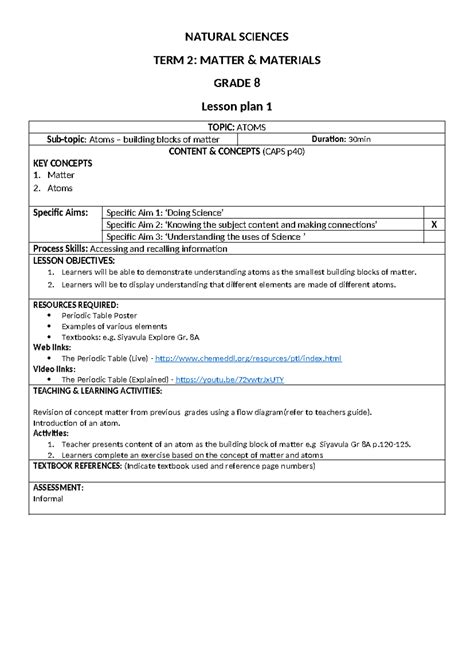 Image result for Science Lesson Plan