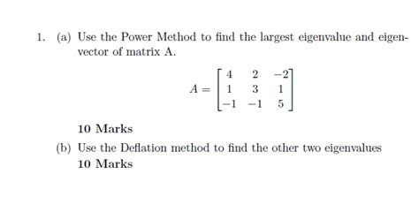 Image result for 5 Largest Eigenvalue Using Power Method