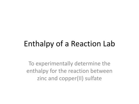 Image result for Lab 15 Reaction Enthalpy Introduction