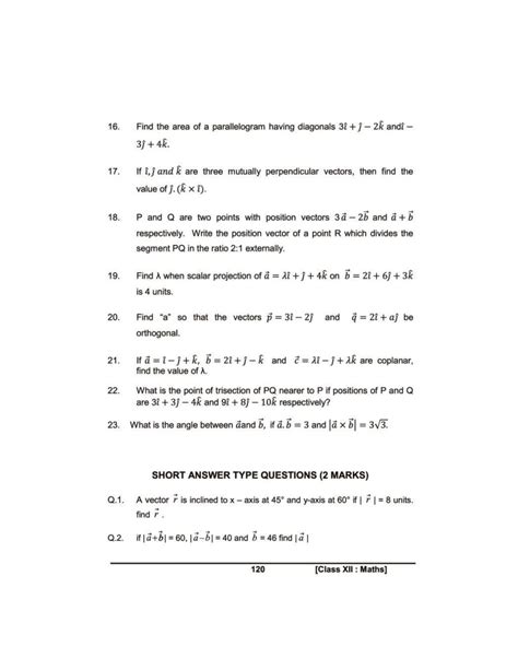 Image result for Vector Class 12 Revision Sheet