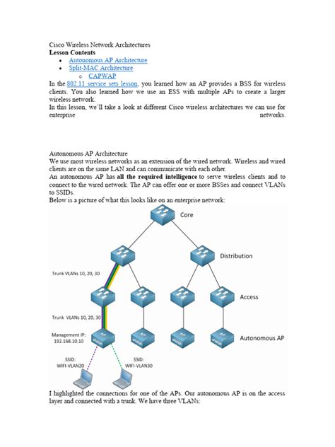 Cisco Wireless Network Architectures | PDF | Wireless Lan | Computer ...