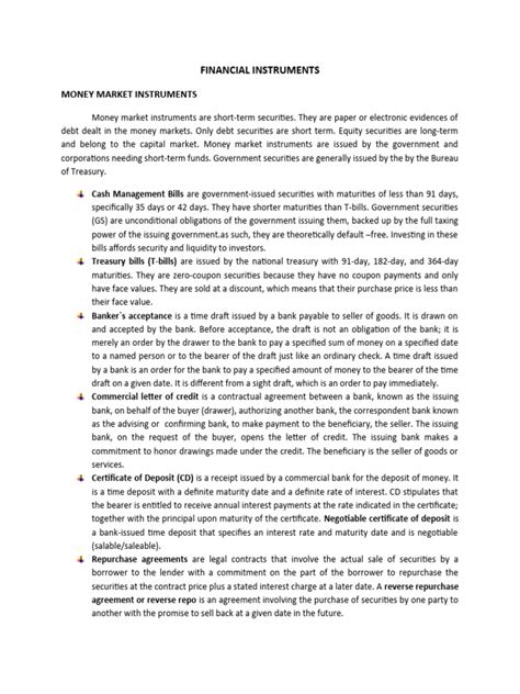 Image result for Financial Instruments Written Notes