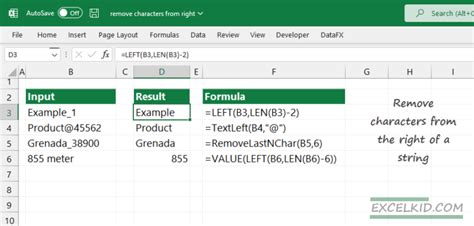 Image result for Remove Characters From Right Excel